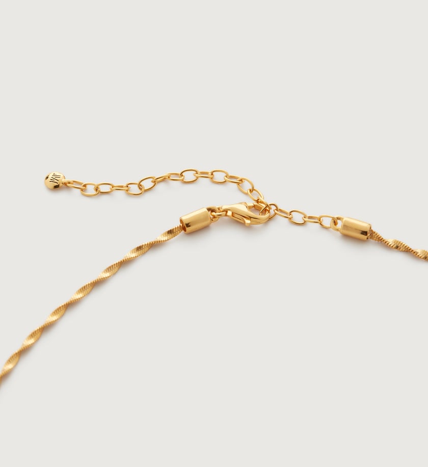 Disco Chain Necklace Adjustable 46-51/18-20' in 18k Gold Vermeil on ...