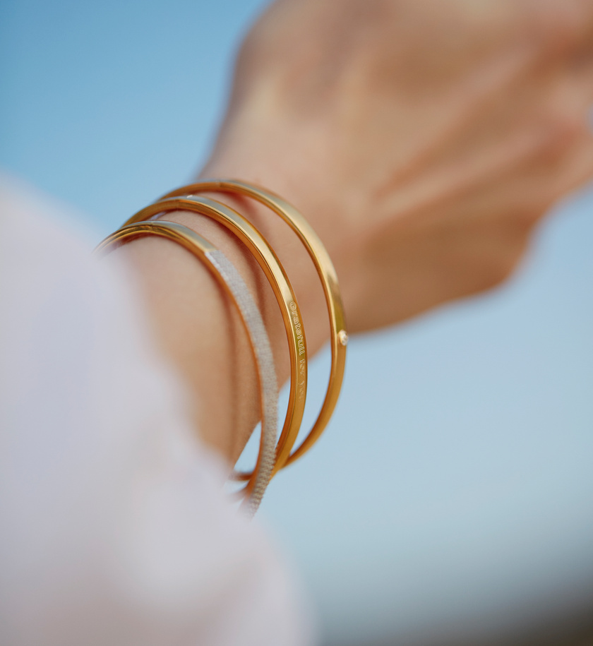 Essential Bangle in 18k Rose Gold Vermeil On Sterling Silver | Jewellery by Monica Vinader