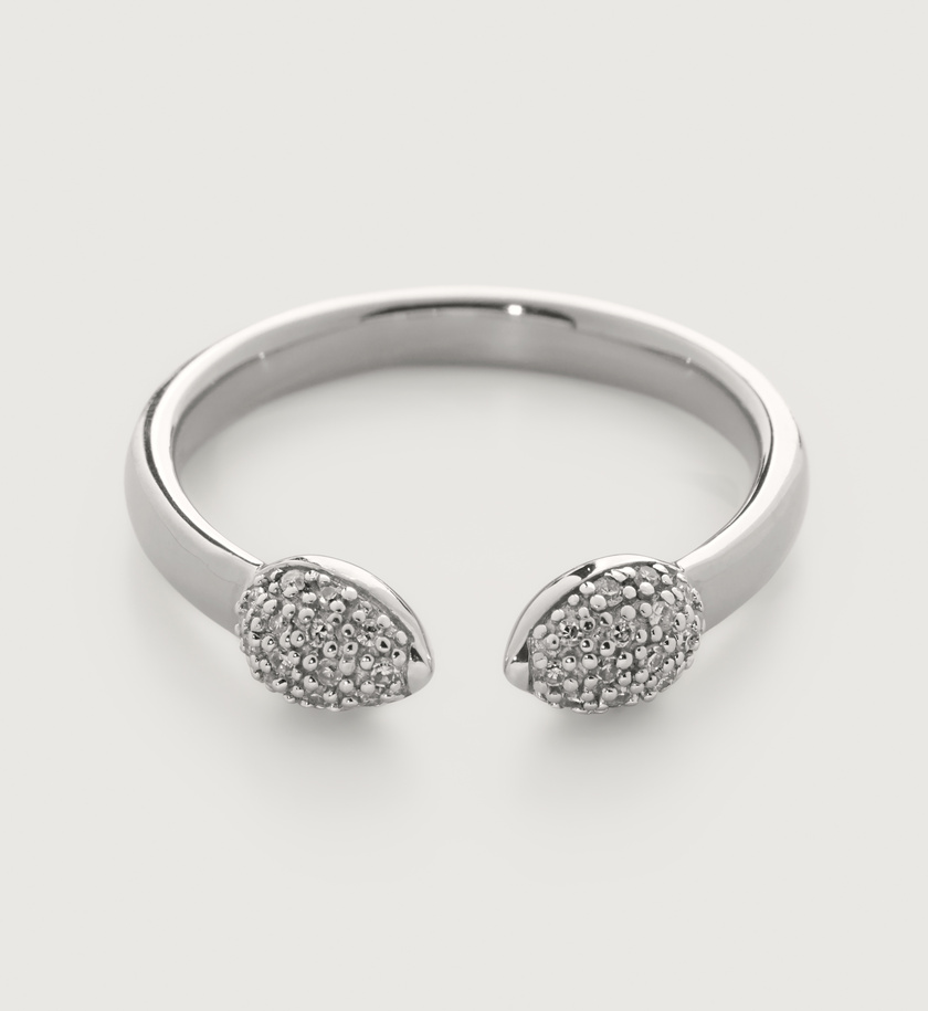 Fiji Bud Stacking Diamond Ring in Sterling Silver and Diamond ...