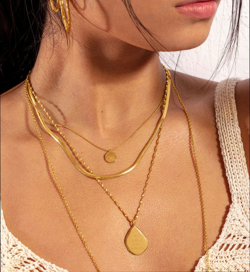 Siren Teardrop Pendant Charm in 18ct Gold Vermeil on Sterling Silver ...