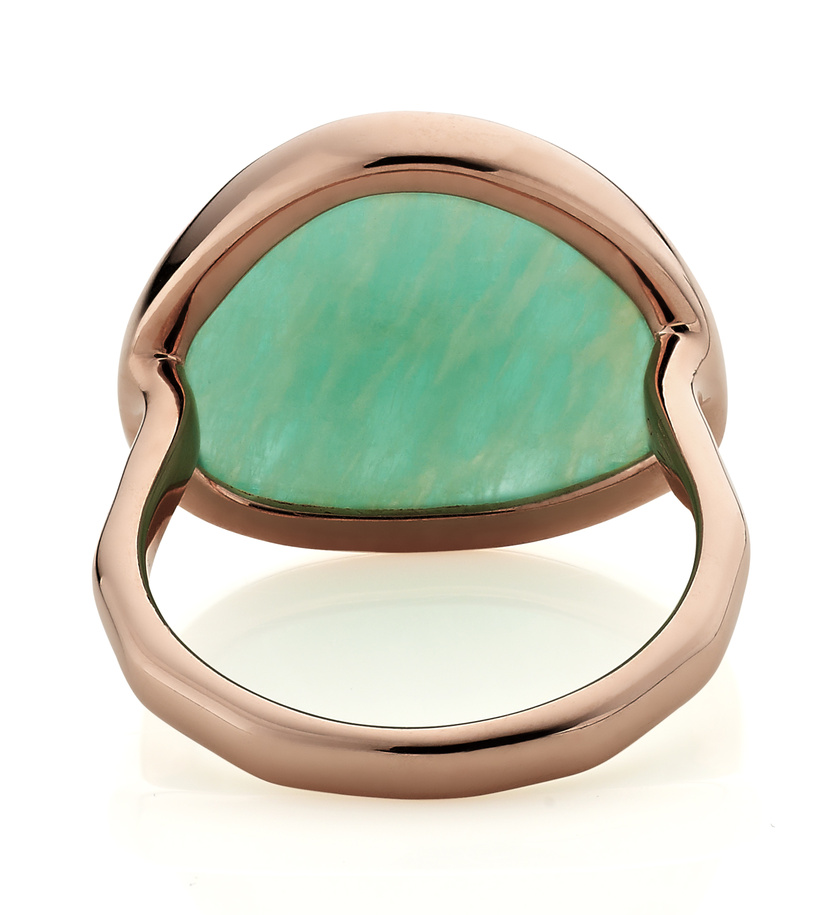 Siren Ring in 18ct Rose Gold Vermeil on Sterling Silver and Amazonite ...