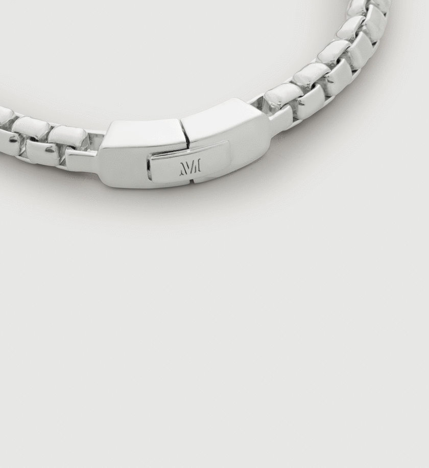 Bold Box Chain Bracelet in Sterling Silver | Jewellery by Monica Vinader