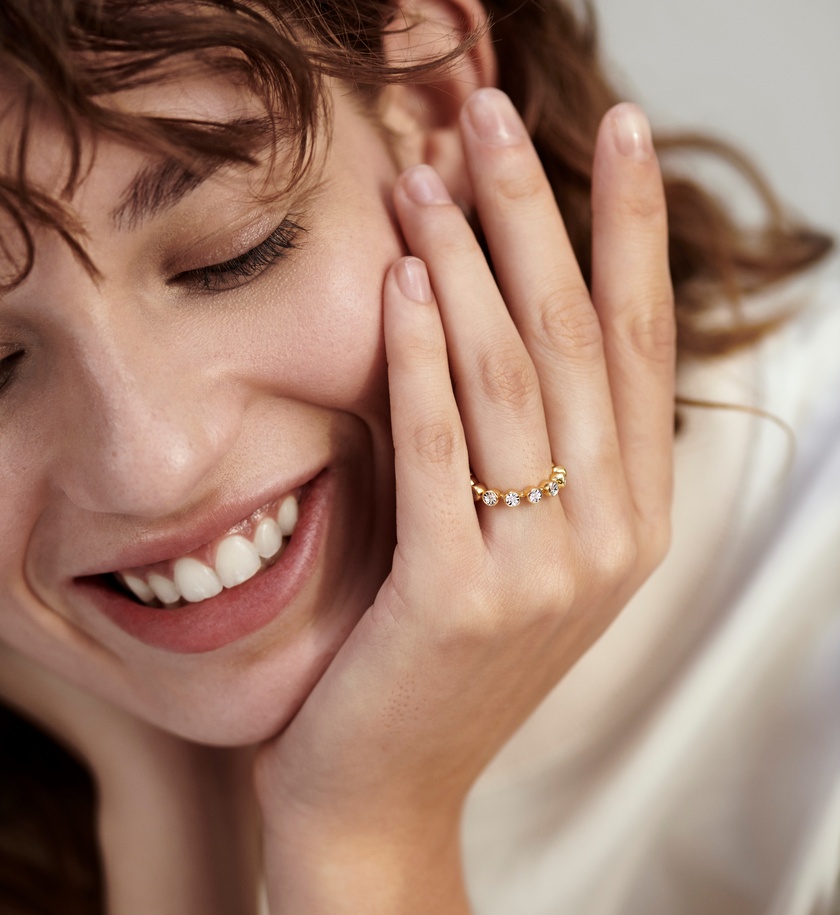 Diamond Essential Tennis Ring in 18k Gold Vermeil on Sterling Silver ...