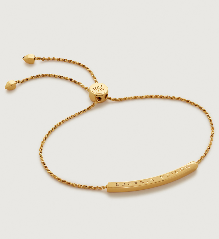 Linear Mini Friendship Chain Bracelet in 18k Gold Vermeil on Sterling ...