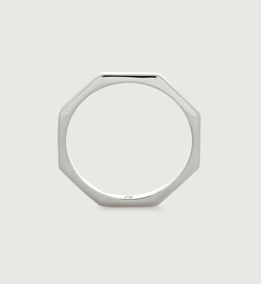 Octagon Stacking Ring in Sterling Silver | Jewellery by Monica Vinader