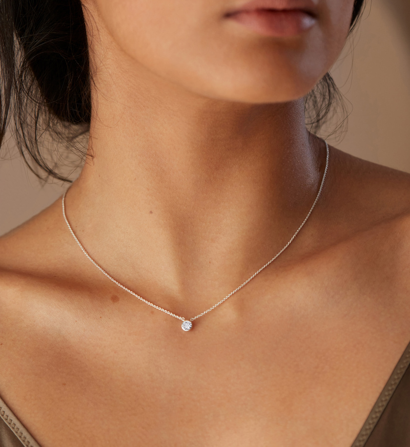 Lab Grown Diamond Essentials Necklace Adjustable 41-46cm/16-18' in ...