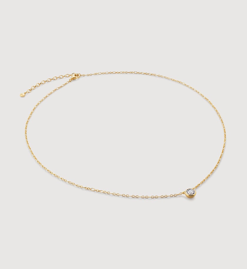 Large Lab Grown Diamond Essentials Necklace Adjustable 41-46cm/16-18 ...