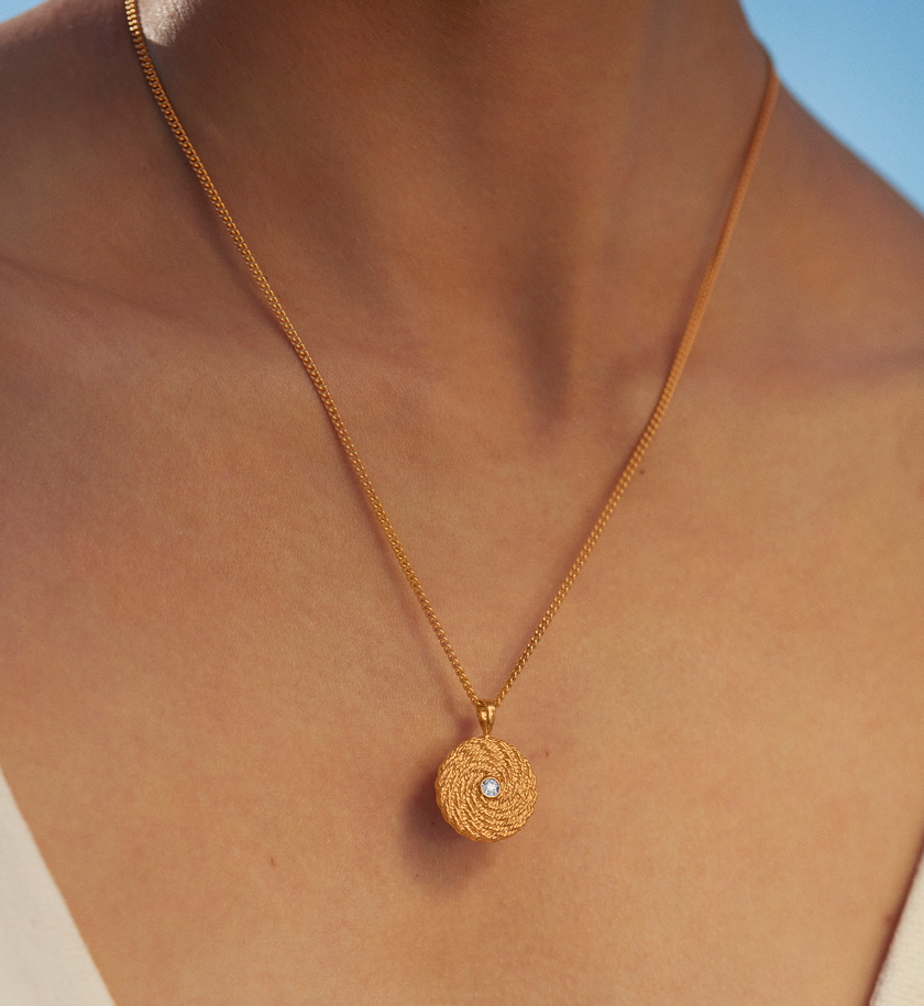 Corda Lab Grown Diamond Locket in 18k Gold Vermeil on Sterling Silver ...