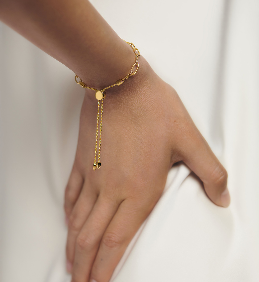 Corda Link Friendship Chain Bracelet in 18k Gold Vermeil on Sterling ...