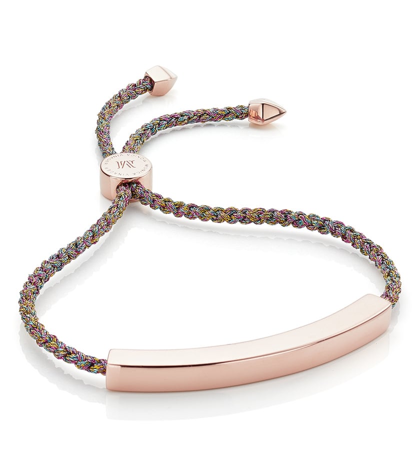 Linear Large Friendship Bracelet in 18ct Rose Gold Vermeil on Sterling ...