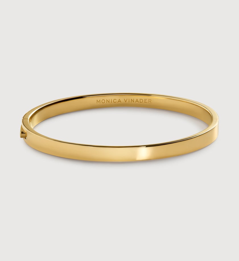 Essential Bangle in 18k Gold Vermeil on Sterling Silver | Jewellery by Monica Vinader