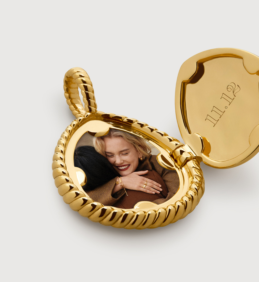 Deia Twist Teardrop Locket in 18k Gold Vermeil on Sterling Silver ...