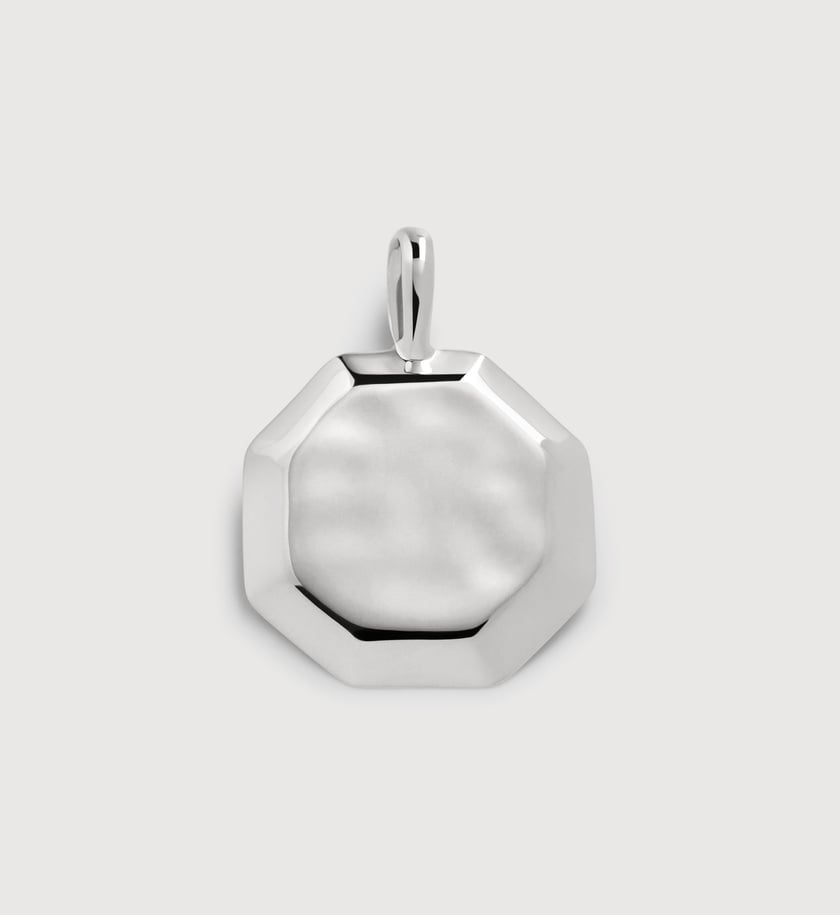 Octagonal Pendant in Sterling Silver | Jewellery by Monica Vinader