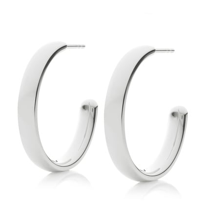 Fiji Medium Hoop Earrings in Sterling Silver | Jewellery by Monica Vinader