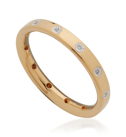 Fiji Gem Diamond Ring in 18ct Gold Vermeil on Sterling Silver with ...