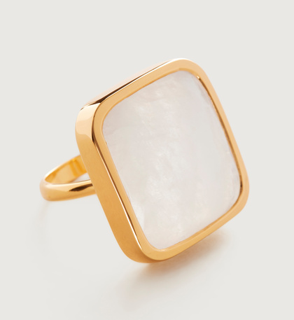 Square Facet Cocktail Ring in 18k Gold Vermeil on Sterling Silver and ...
