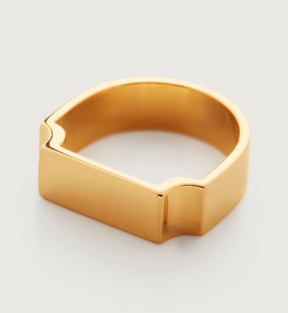Signature Wide Ring in 18k Gold Vermeil on Sterling Silver | Jewellery ...