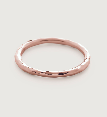 Siren Hammered Ring in 18k Rose Gold Vermeil On Sterling Silver ...