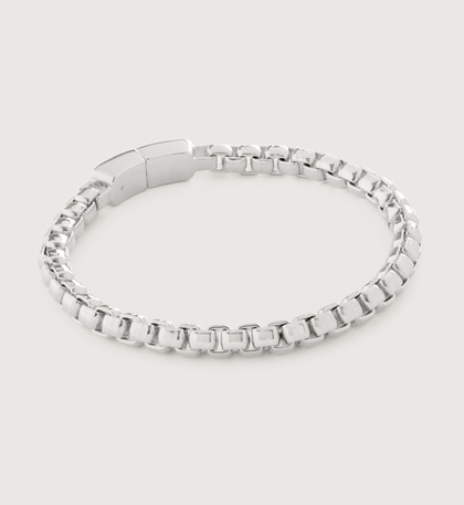Bold Box Chain Bracelet in Sterling Silver | Jewellery by Monica Vinader