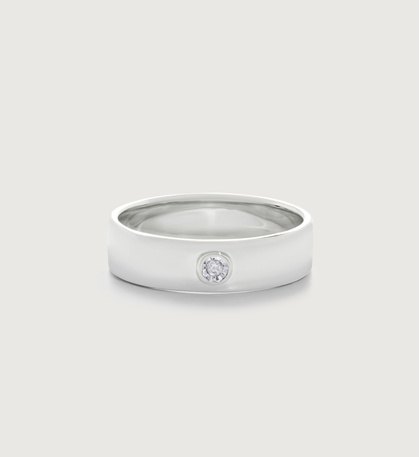 Diamond Essential Band Ring in Sterling Silver and Diamond | Jewellery ...