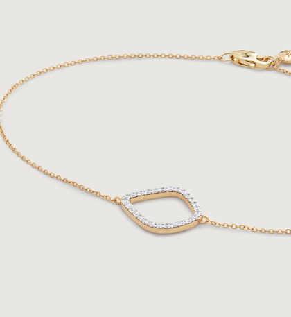 Lab Grown Diamond Riva Kite Chain Bracelet in 14k Solid Gold and Lab ...