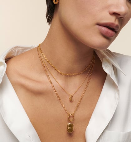 Signature Locket in 18k Gold Vermeil on Sterling Silver | Jewellery by ...