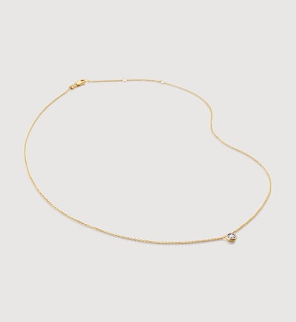 Lab Grown Diamond Essentials Necklace Adjustable 41-46cm/16-18' in 18k ...