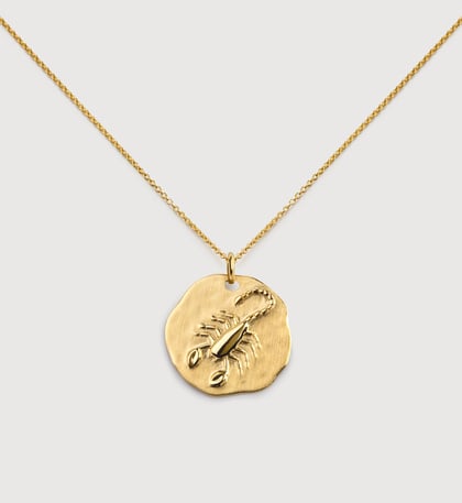 Scorpio Zodiac Chain Necklace in 18k Gold Vermeil on Sterling Silver ...