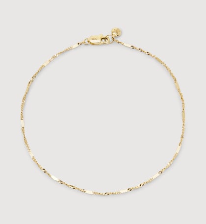 Shimmer Chain Bracelet in 14k Solid Gold | Jewellery by Monica Vinader