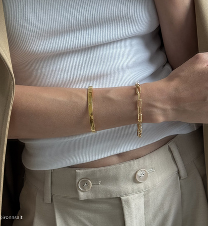 Alta Mini Chain Bracelet in 18k Gold Vermeil on Sterling Silver ...