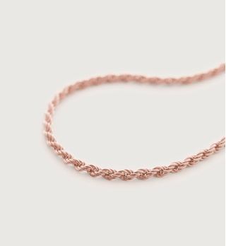 Corda Fine Chain Friendship Bracelet in 18k Rose Gold Vermeil On ...