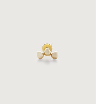 Mini Nugget Cluster Flat Back Piercing Stud in 14k Solid Gold ...