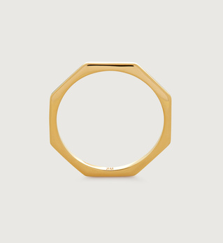 Octagon Stacking Ring in 18k Gold Vermeil on Sterling Silver ...