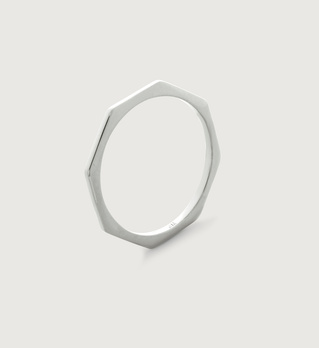 Octagon Stacking Ring in Sterling Silver | Jewellery by Monica Vinader