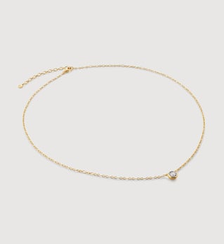 Large Lab Grown Diamond Essentials Necklace Adjustable 41-46cm/16-18 ...