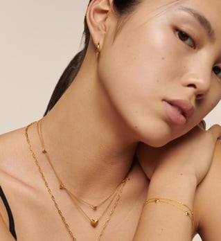 Siren Muse Small Hoop Earrings in 18k Gold Vermeil on Sterling Silver | Jewellery by Monica Vinader