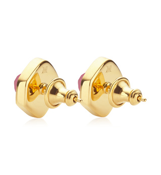 Petra Stud Earrings in 18ct Gold Vermeil on Sterling Silver and Pink ...