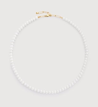 Nomade Pearl Necklace in 18k Gold Vermeil on Sterling Silver and Pearl ...