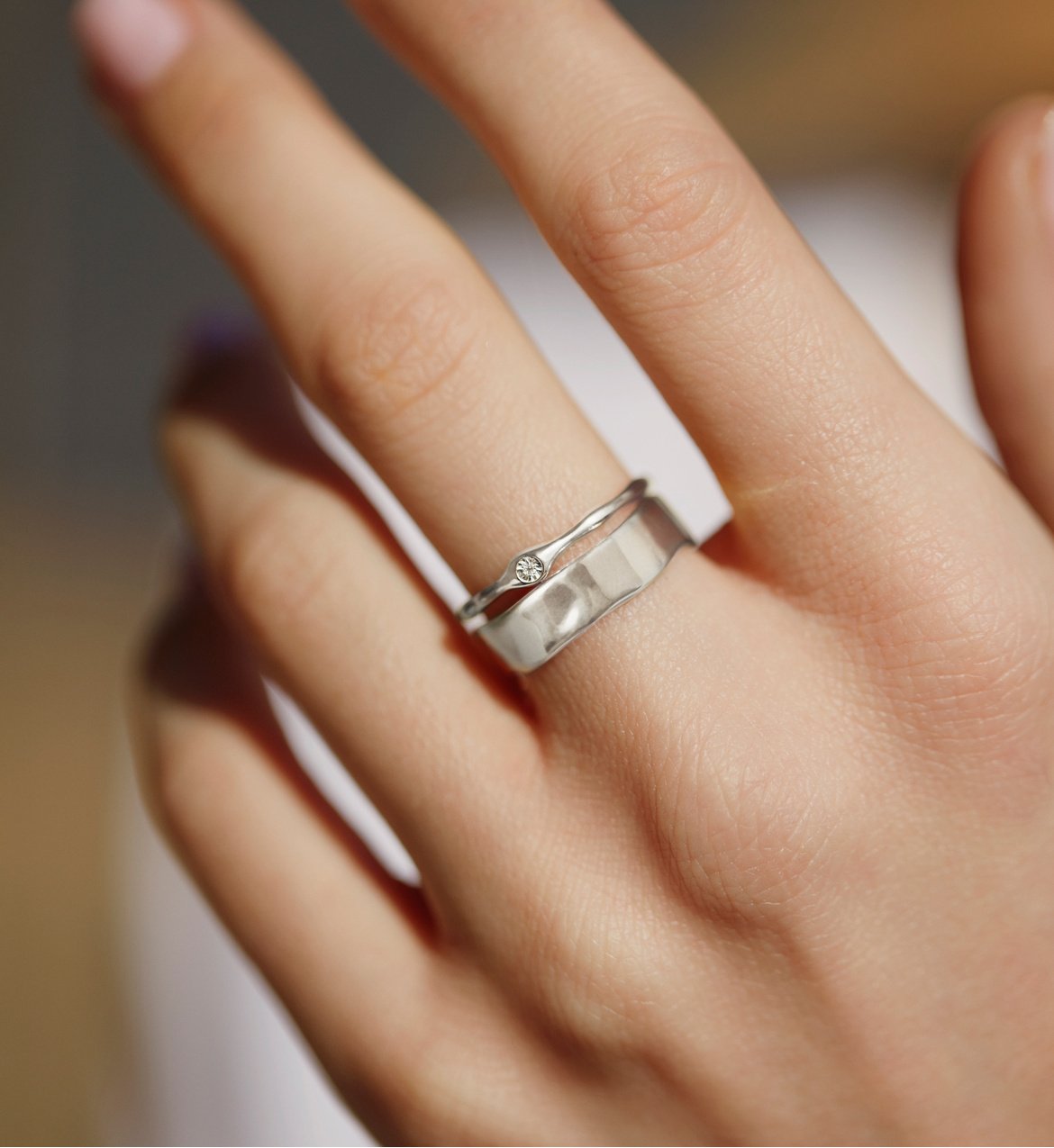 Siren Muse Band Ring in Sterling Silver | Jewellery by Monica Vinader