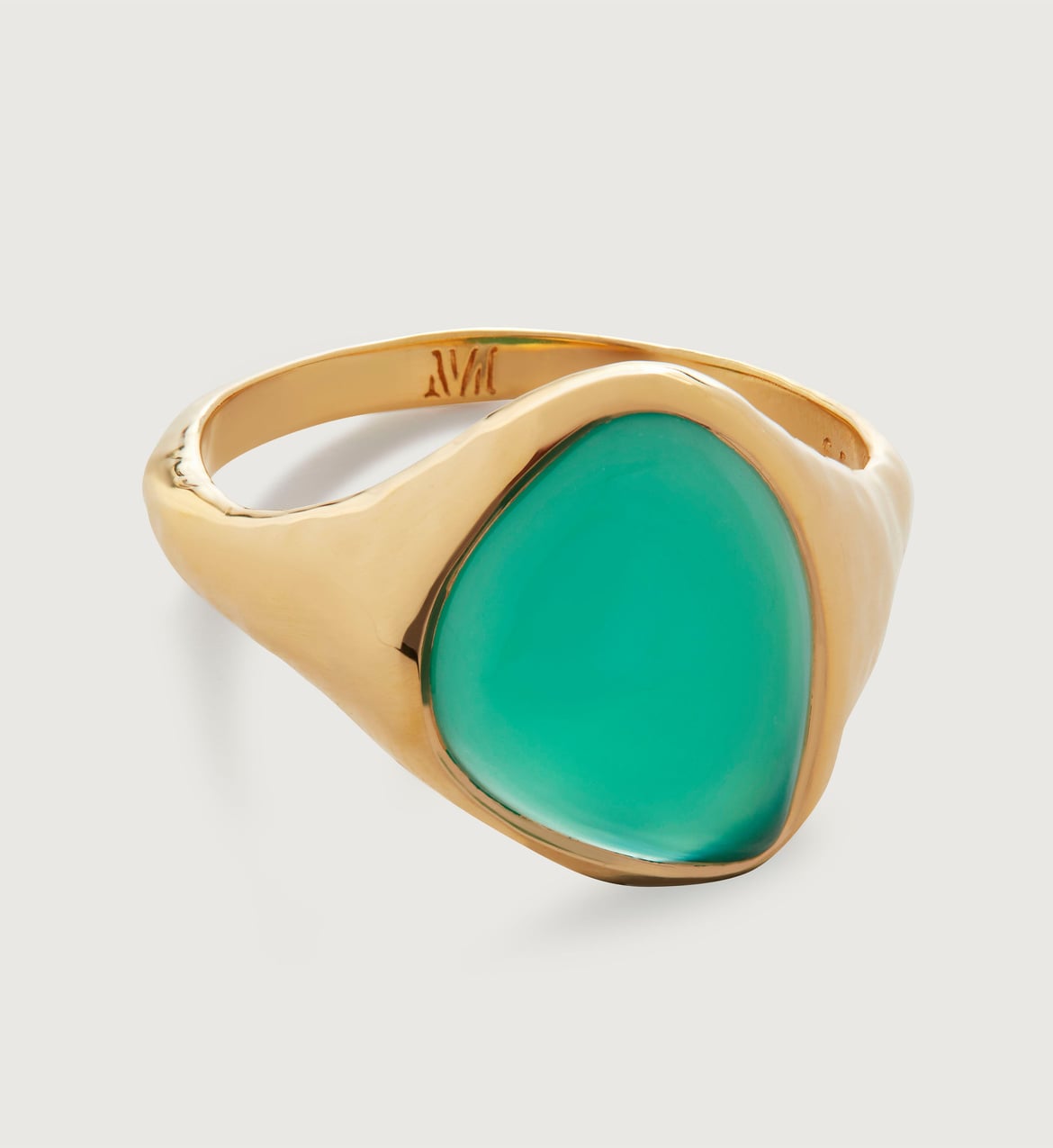 Rio Gemstone Ring in 18k Gold Vermeil on Sterling Silver and Green Onyx ...