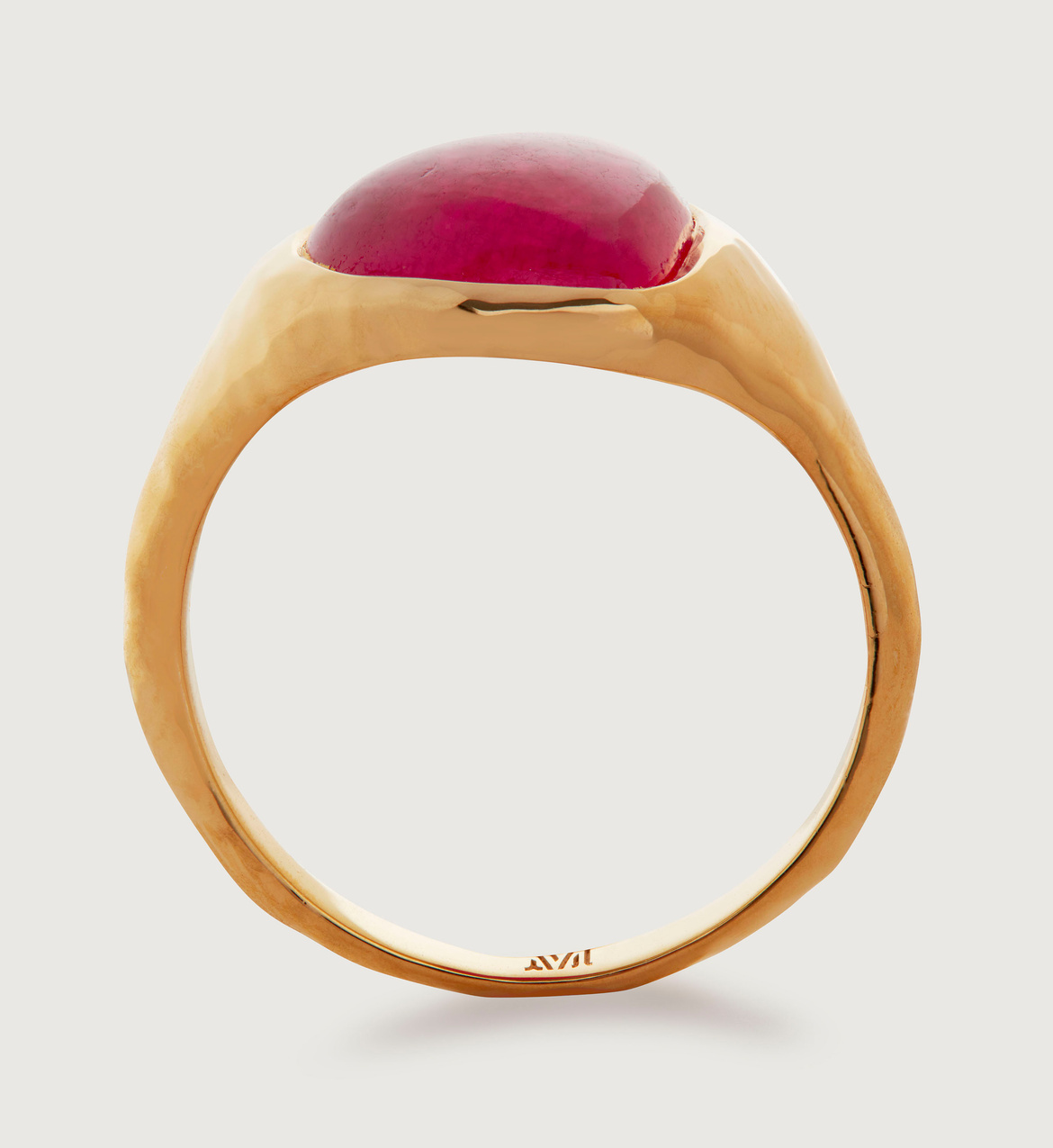 Rio Gemstone Ring in 18k Gold Vermeil on Sterling Silver and Pink ...