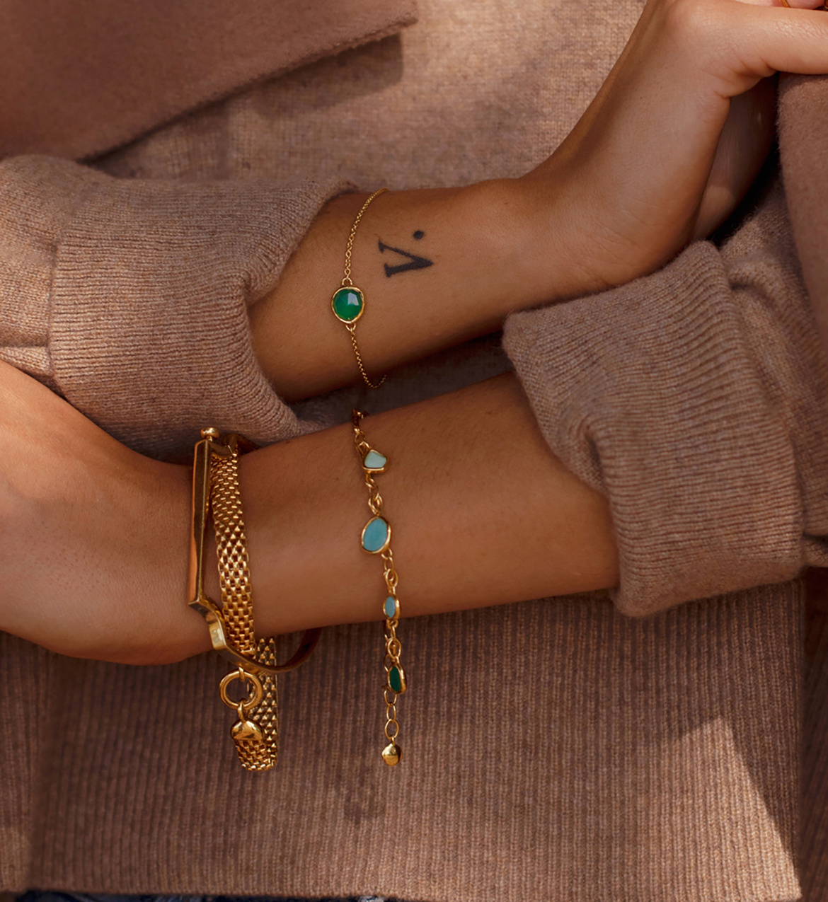 Siren Fine Chain Bracelet in 18ct Gold Vermeil on Sterling Silver and ...