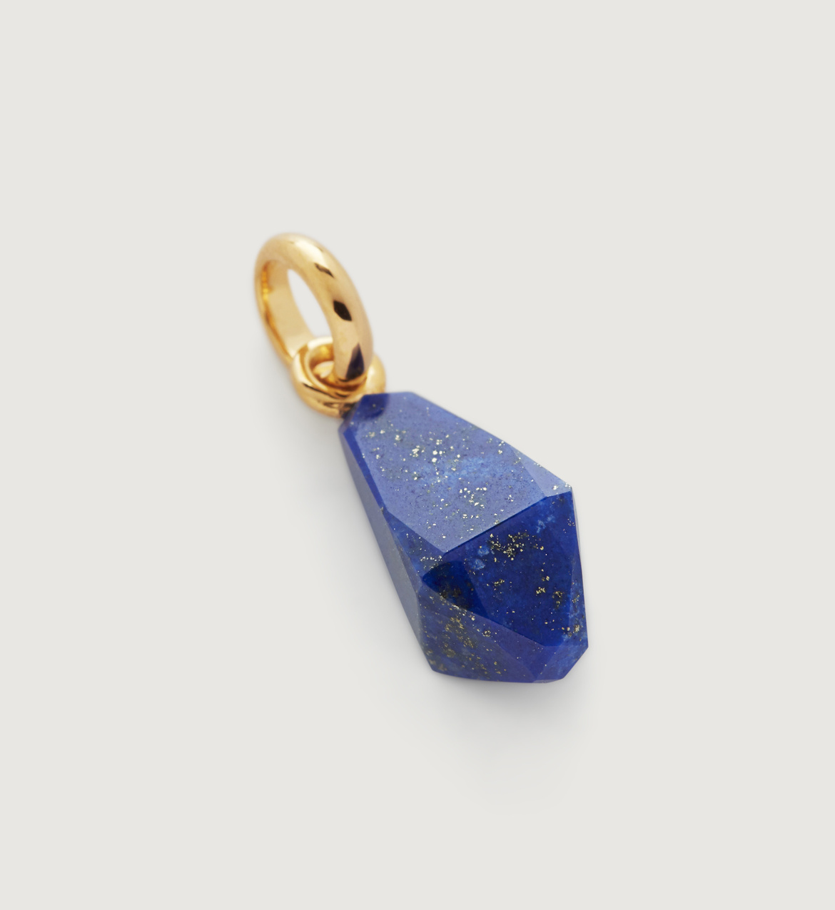 Geometric Gemstone Pendant Charm in 18k Gold Vermeil on Sterling Silver ...