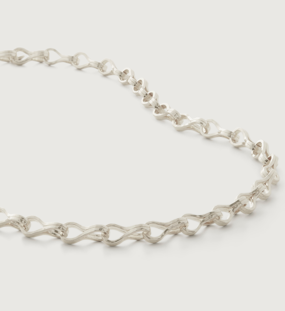 Infinity Link Necklace Adjustable 50cm/20” in Sterling Silver ...