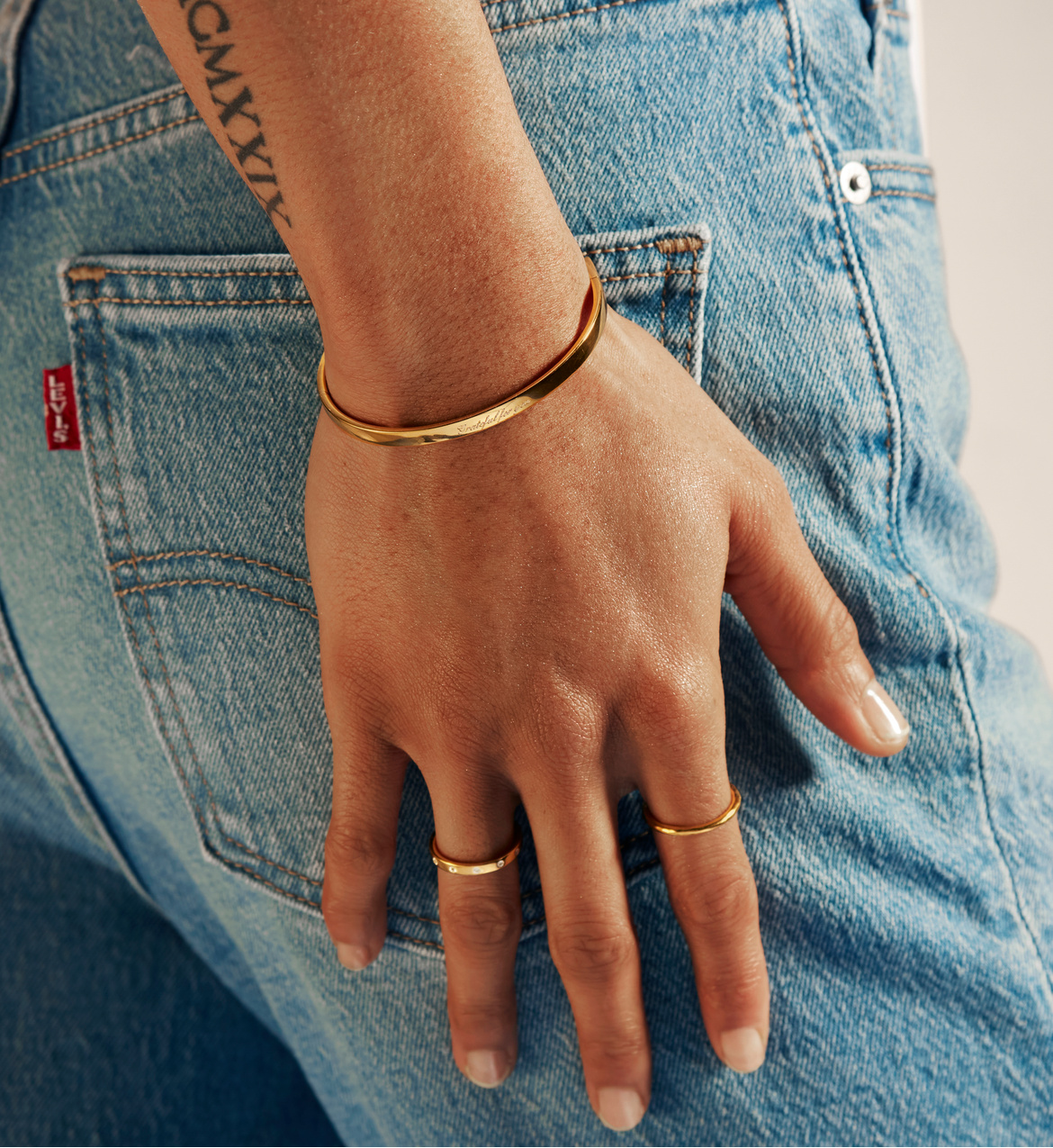 Essential Bangle in 18k Gold Vermeil on Sterling Silver | Jewellery by Monica Vinader