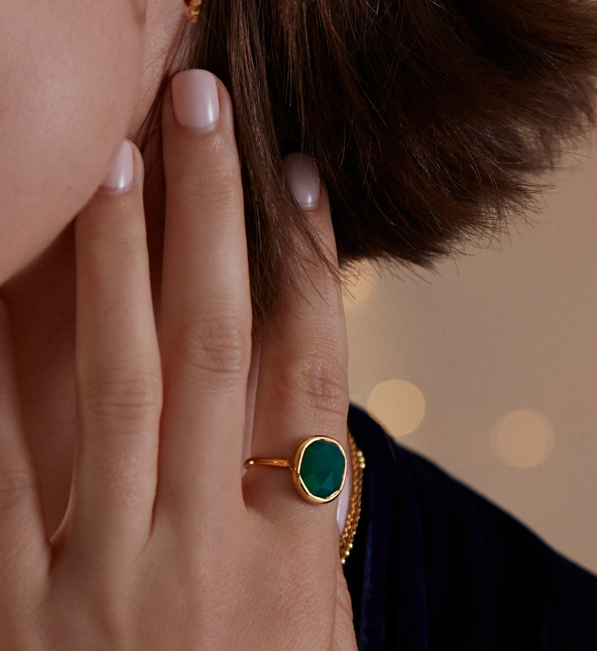 Siren Medium Stacking Ring in 18ct Gold Vermeil on Sterling Silver and ...