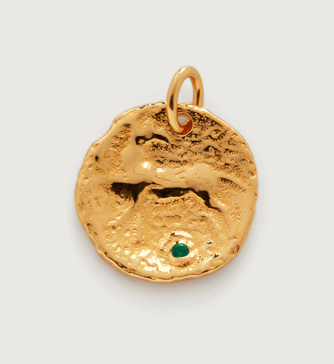 Siren Large Coin Gemstone Pendant Charm in 18ct Gold Vermeil On ...