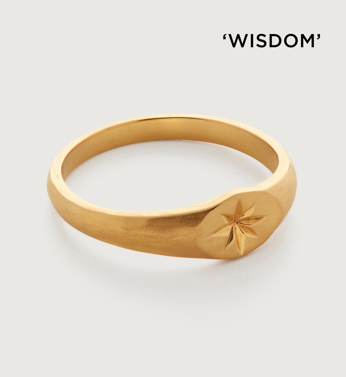 Guiding Star Signet Ring in 18k Gold Vermeil on Sterling Silver ...