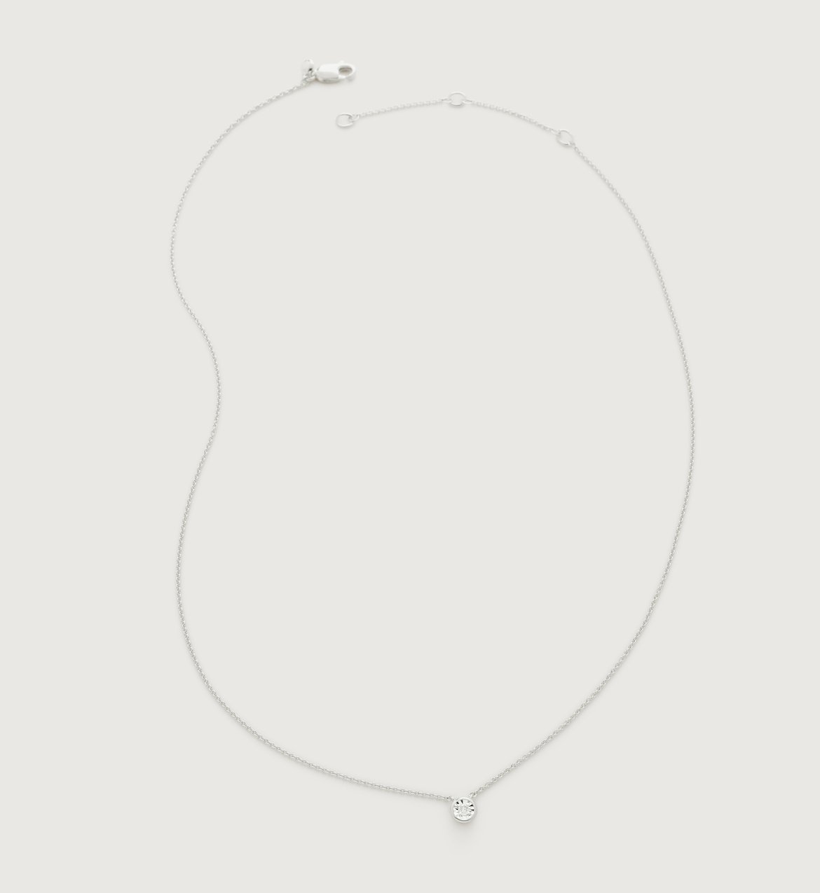 Diamond Essential Chain Necklace Adjustable 41-46cm/16-18' in Sterling ...
