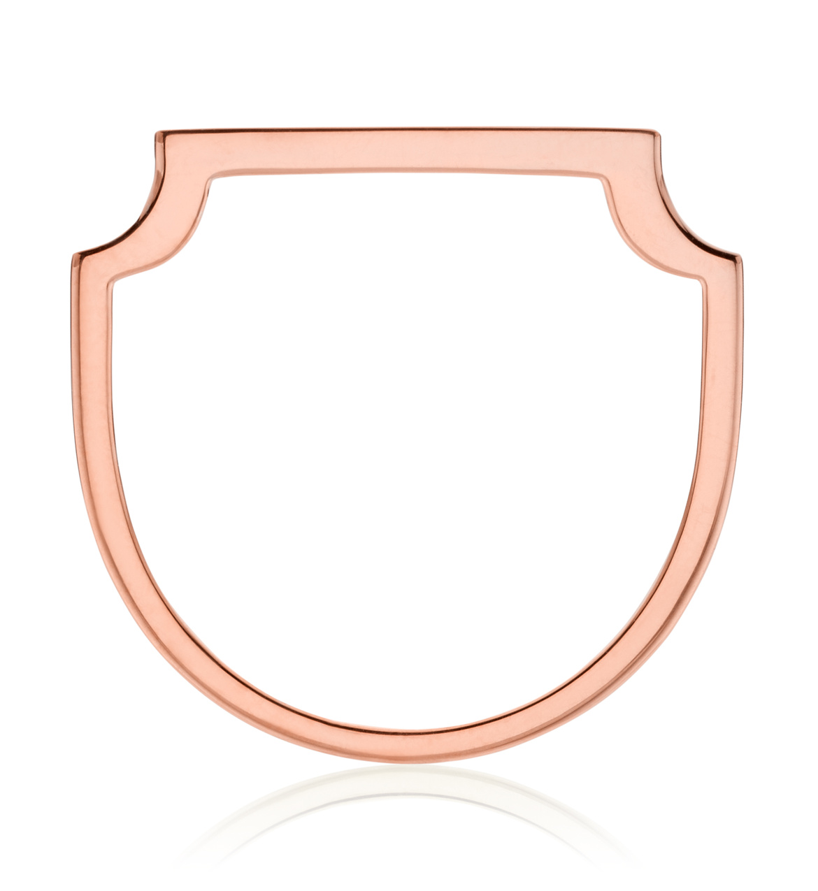 Signature Wide Diamond Ring in 18k Rose Gold Vermeil On Sterling Silver ...